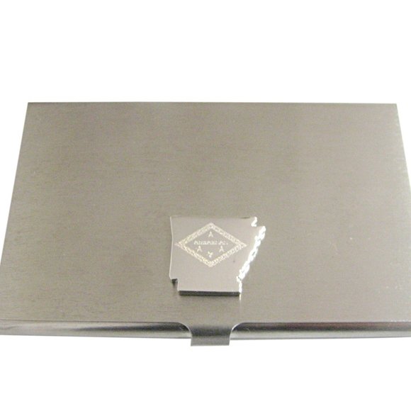Kiola Designs | Accessories | Arkansas State Map Shape Business Card ...